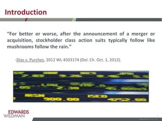 Merger objection suits presentation | PPTX