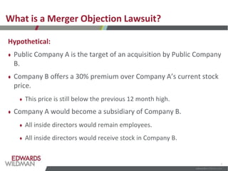Merger objection suits presentation | PPTX