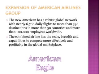 Merger of american airlines and us airways | PPTX