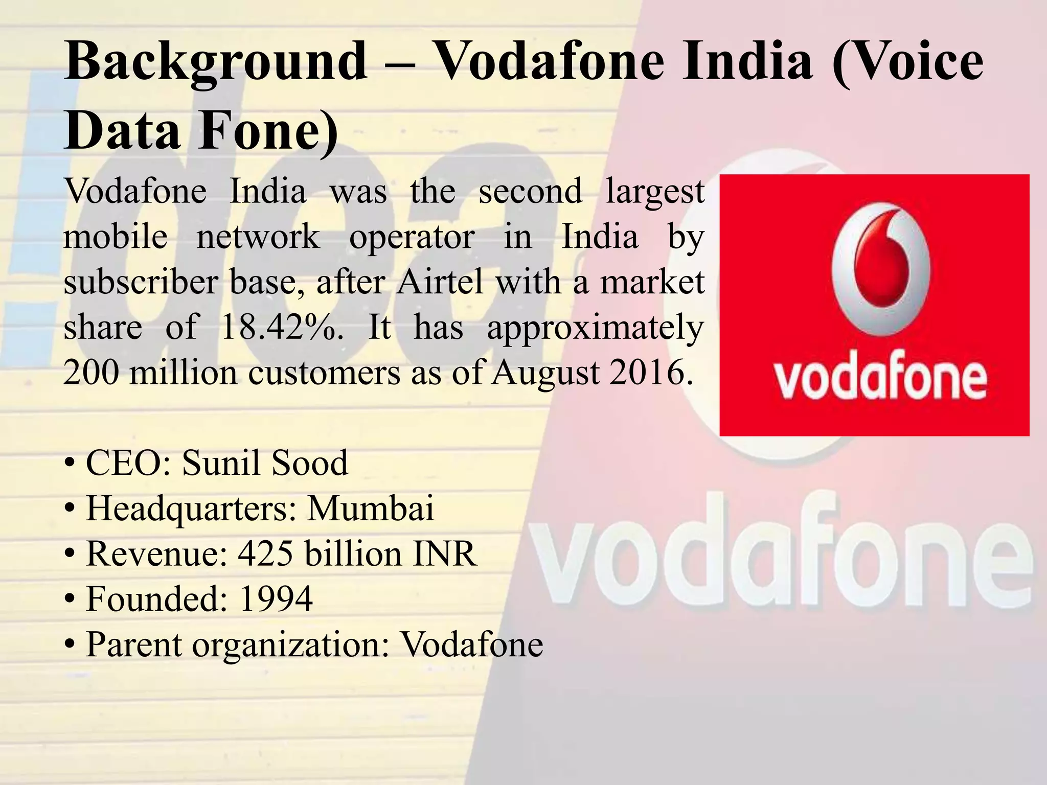 Merger of idea and vodafone india | PPTX