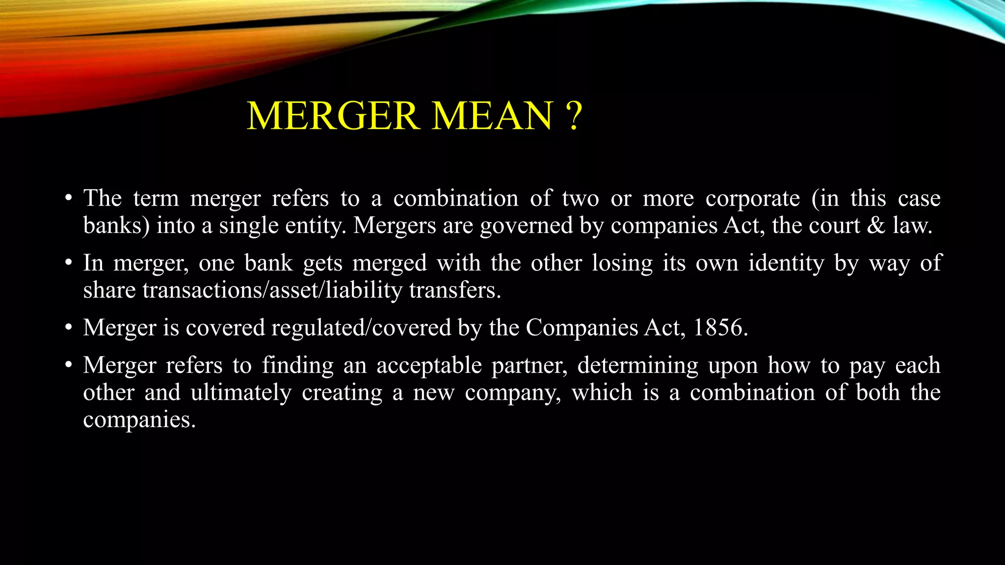 Merger of three bank bank of baroda, dena bank and vijya bank | PPTX