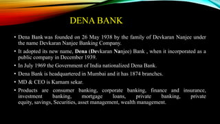 Merger of three bank bank of baroda, dena bank and vijya bank | PPTX