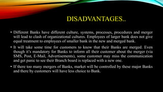 Merger of three bank bank of baroda, dena bank and vijya bank | PPTX