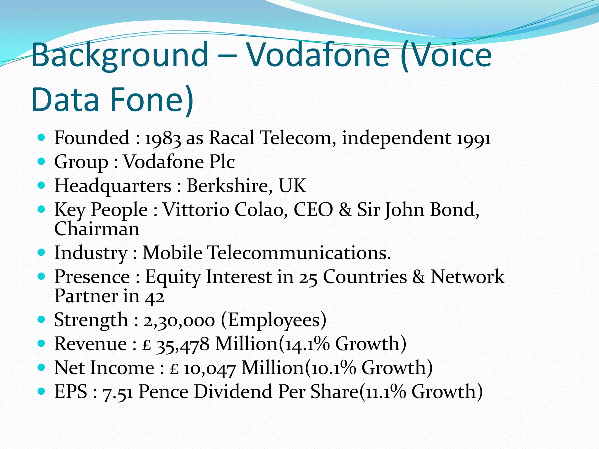 Merger of vodafone and hutch | PPTX