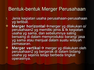 Merger (penggabungan perusahaan) | PPT