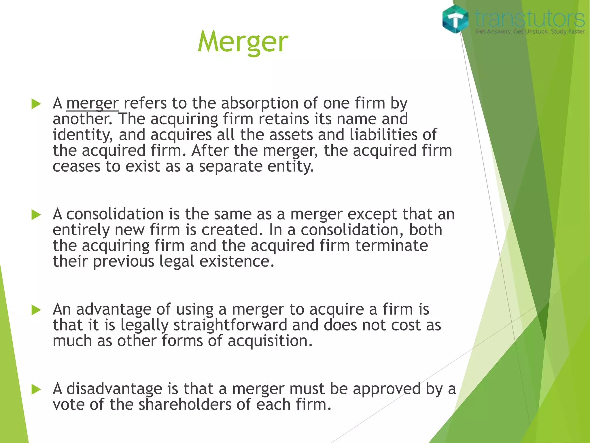 Mergers & Acquisitions | Finance | PPTX