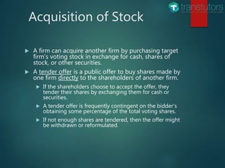 Mergers & Acquisitions | Finance | PPTX