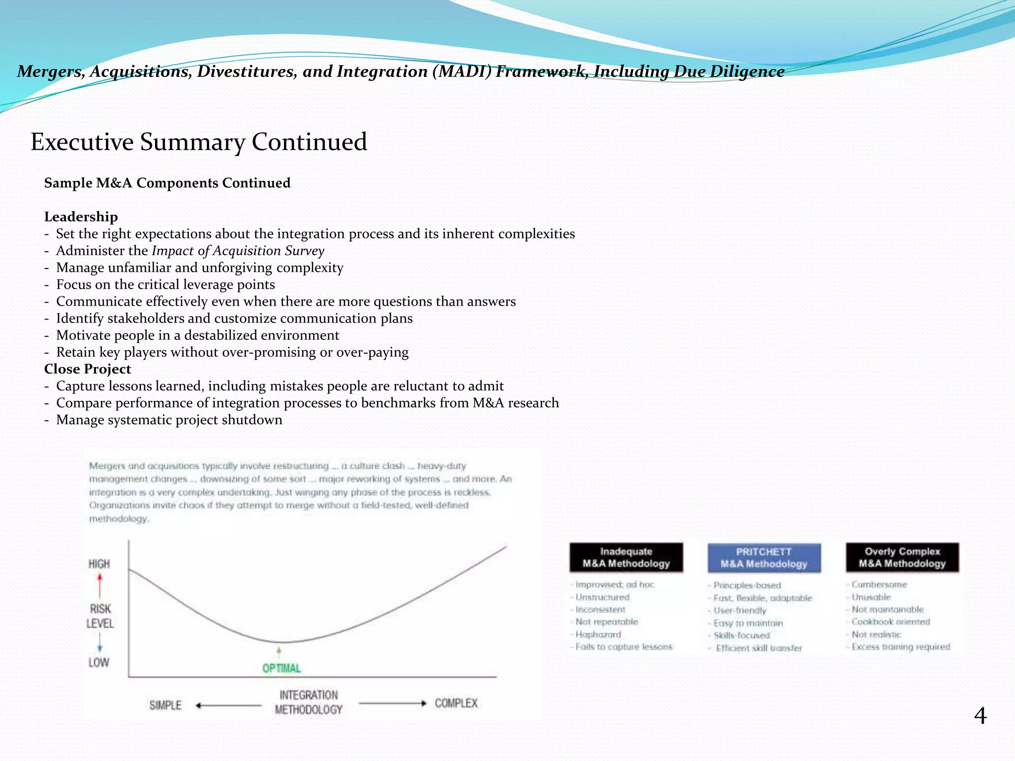 Mergers Acquisitions Divestitures Integration Framework (M&A) (MADI) | PPT