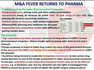 Mergers & acquisitions pharma industry | PDF