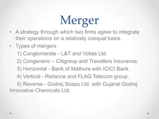 Mergers and acquisitions | PPTX
