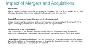 Mergers and Acquisitions and it's indepth knowledge | PPT