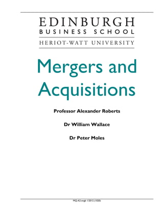 Mergers and Acquisitions by profesor Alex | PDF
