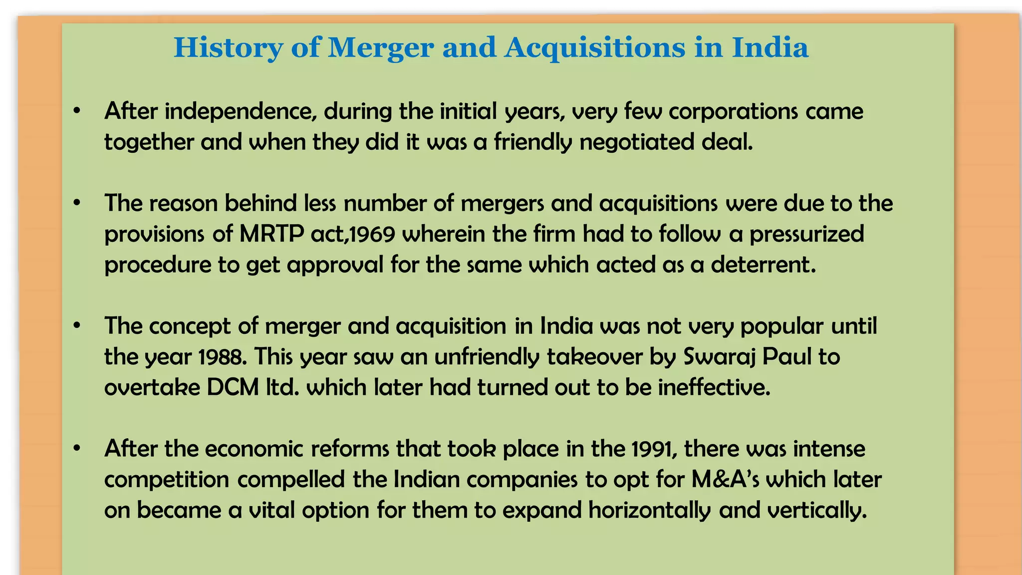 Mergers and acquisitions in india | PDF