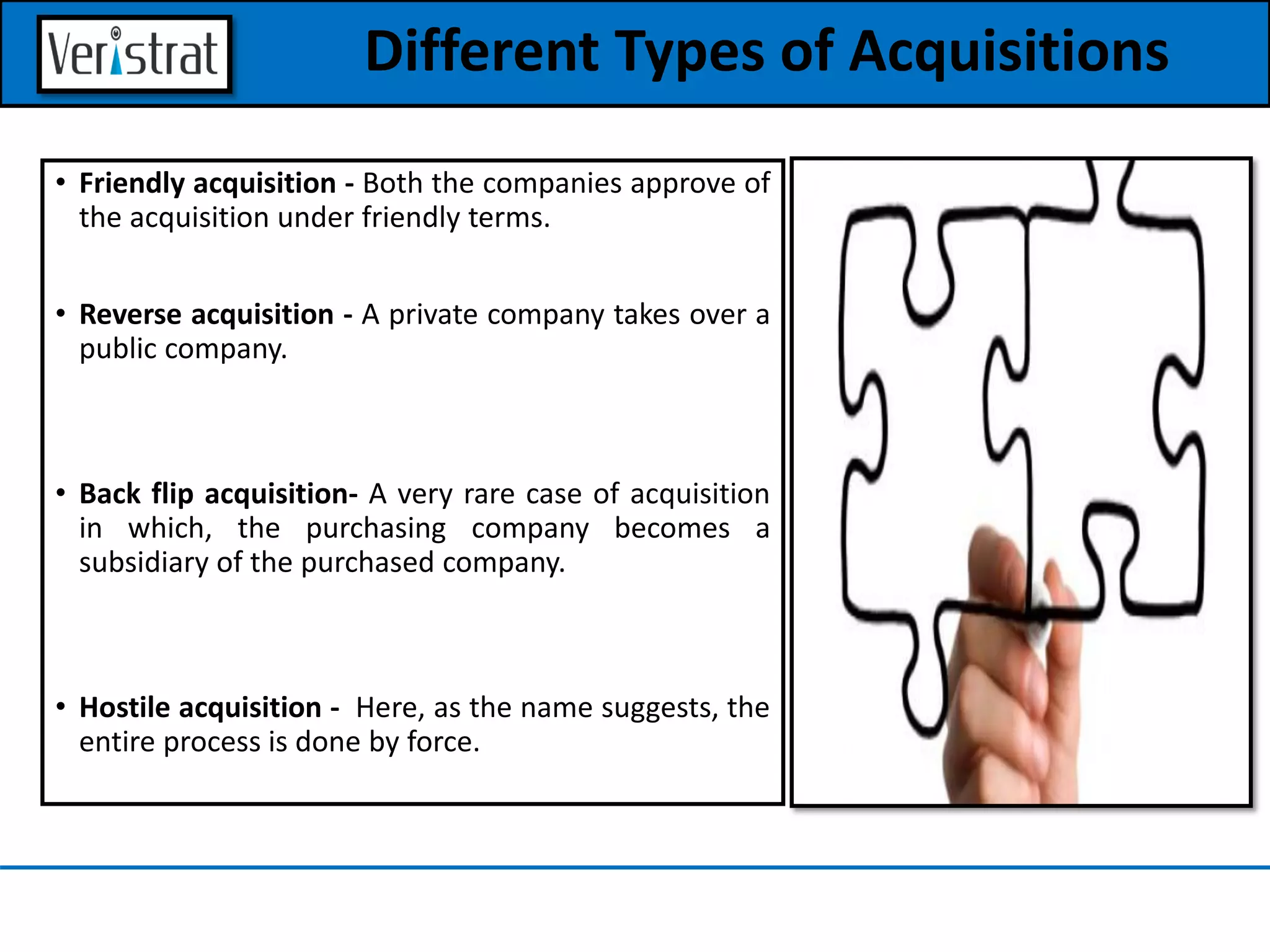 Mergers and acquisitions framework | Veristrat Inc. | PDF