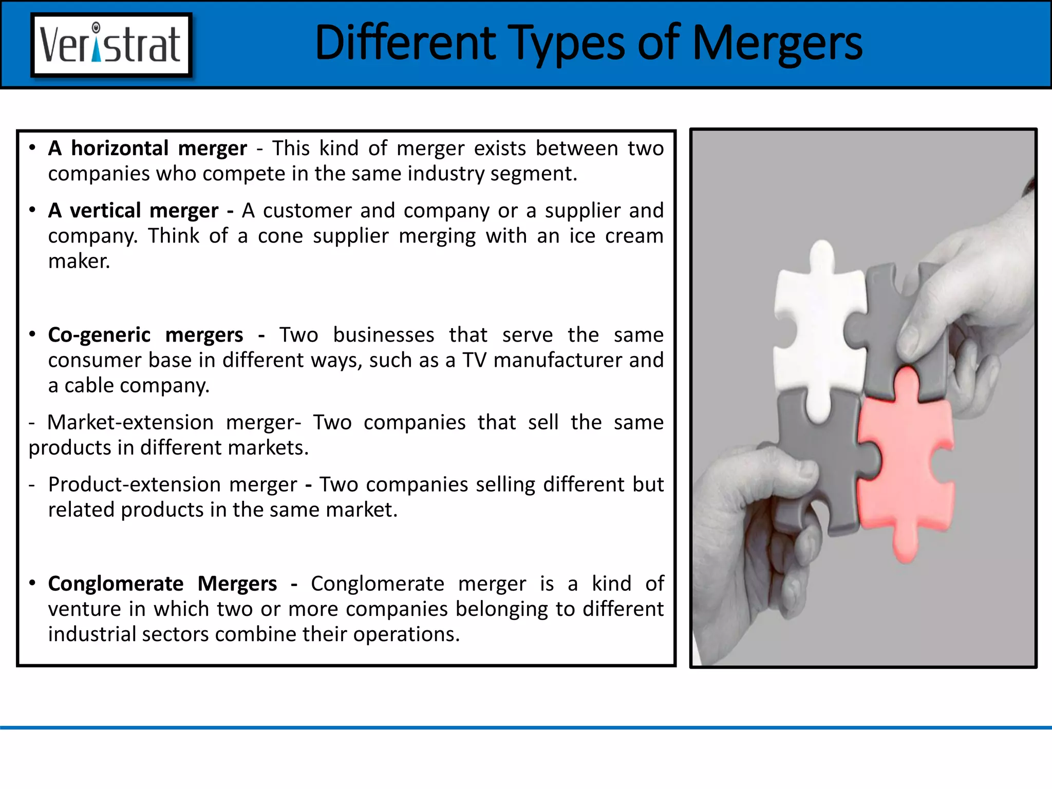 Mergers and acquisitions framework | Veristrat Inc. | PDF