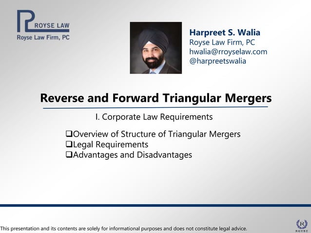 Reverse and Forward Triangular Mergers | PPTX