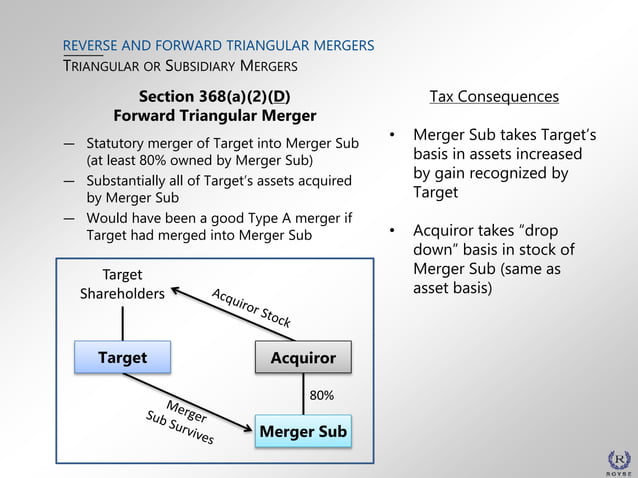 Reverse and Forward Triangular Mergers | PPTX