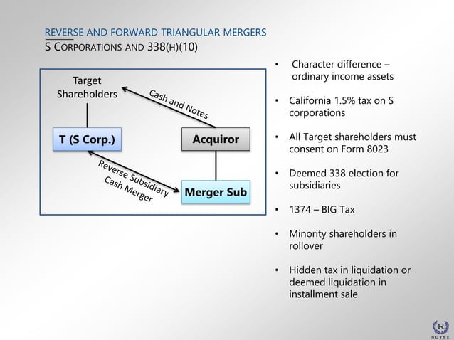 Reverse and Forward Triangular Mergers | PPTX