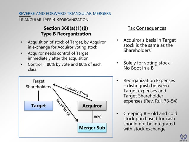 Reverse and Forward Triangular Mergers | PPT