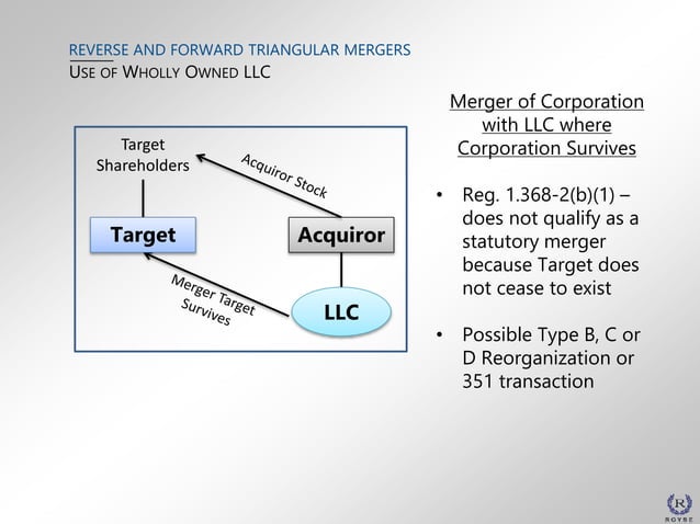 Reverse and Forward Triangular Mergers | PPT
