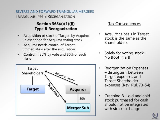 Reverse and Forward Triangular Mergers