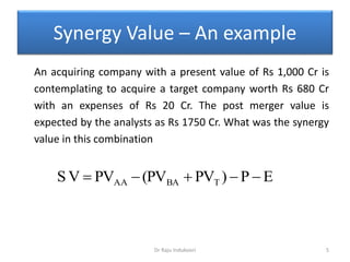 Merger Synergies | PPTX