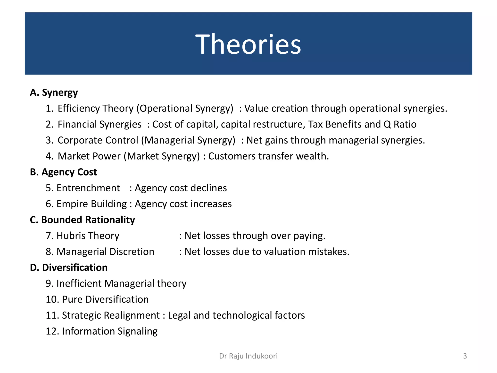 Merger theories | PPTX