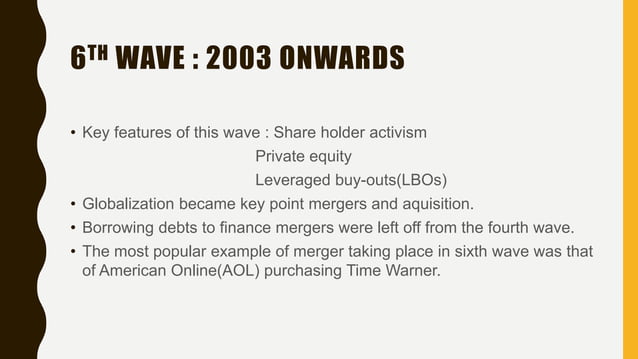 Merger waves | PPTX