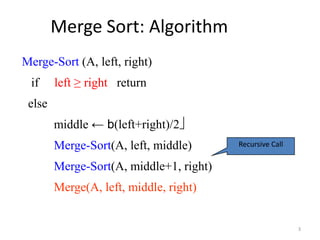 Merge sort | PPTX | Computing | Technology & Computing