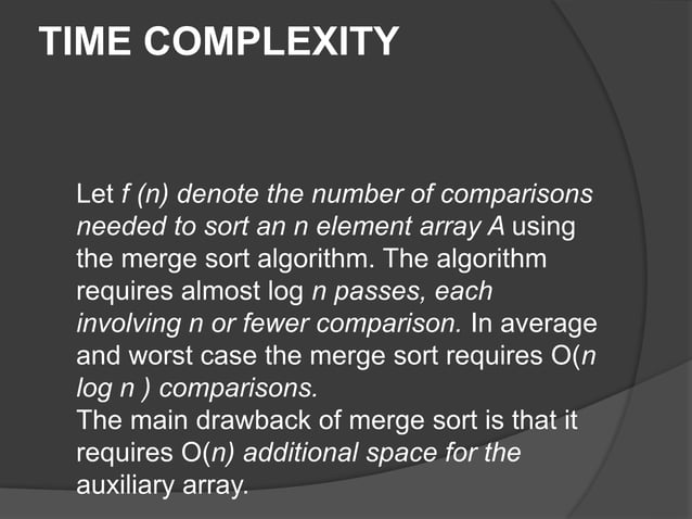 Merge sort | PPTX | Programming Languages | Computing