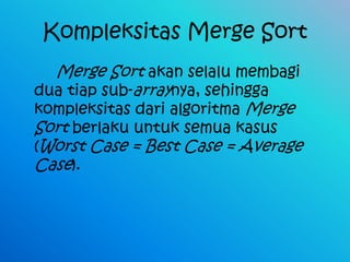 Merge sort | PPTX