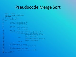 Merge sort | PPTX