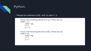 Merge sort | PPT