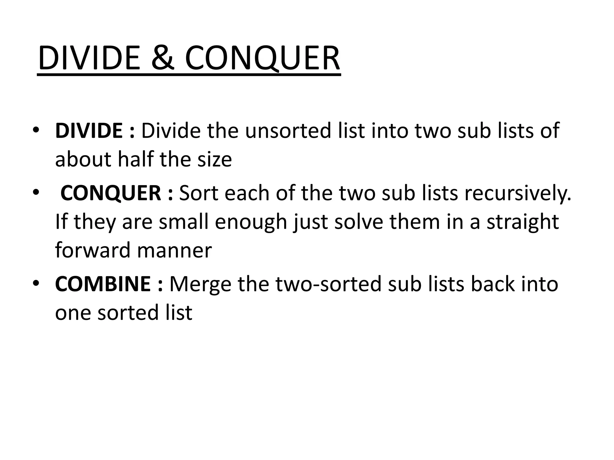Merge Sort Algorithm Power Point Presentation Ppt