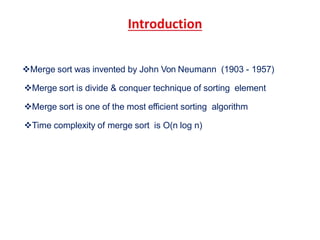 Mergesort | PPTX