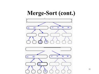 MergeSort.ppt shows how merge sort is done | PPT