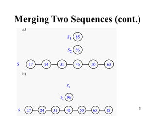 MergeSort.ppt shows how merge sort is done | PPT