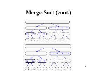 MergeSort.ppt shows how merge sort is done | PPT