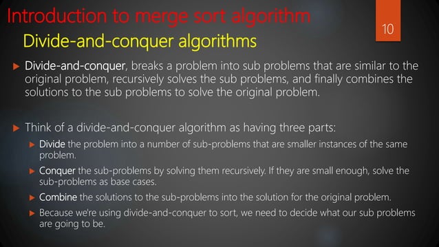 Merge sort analysis and its real time applications | PPTX | Computer Software and Applications ...