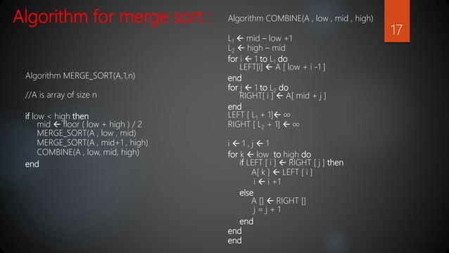 Merge sort analysis and its real time applications | PPTX | Computer Software and Applications ...