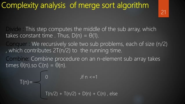 Merge sort analysis and its real time applications | PPTX | Computer Software and Applications ...