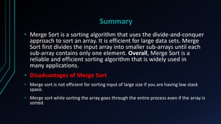 Data Structure Marge sort Group 5 pptx so | PPTX