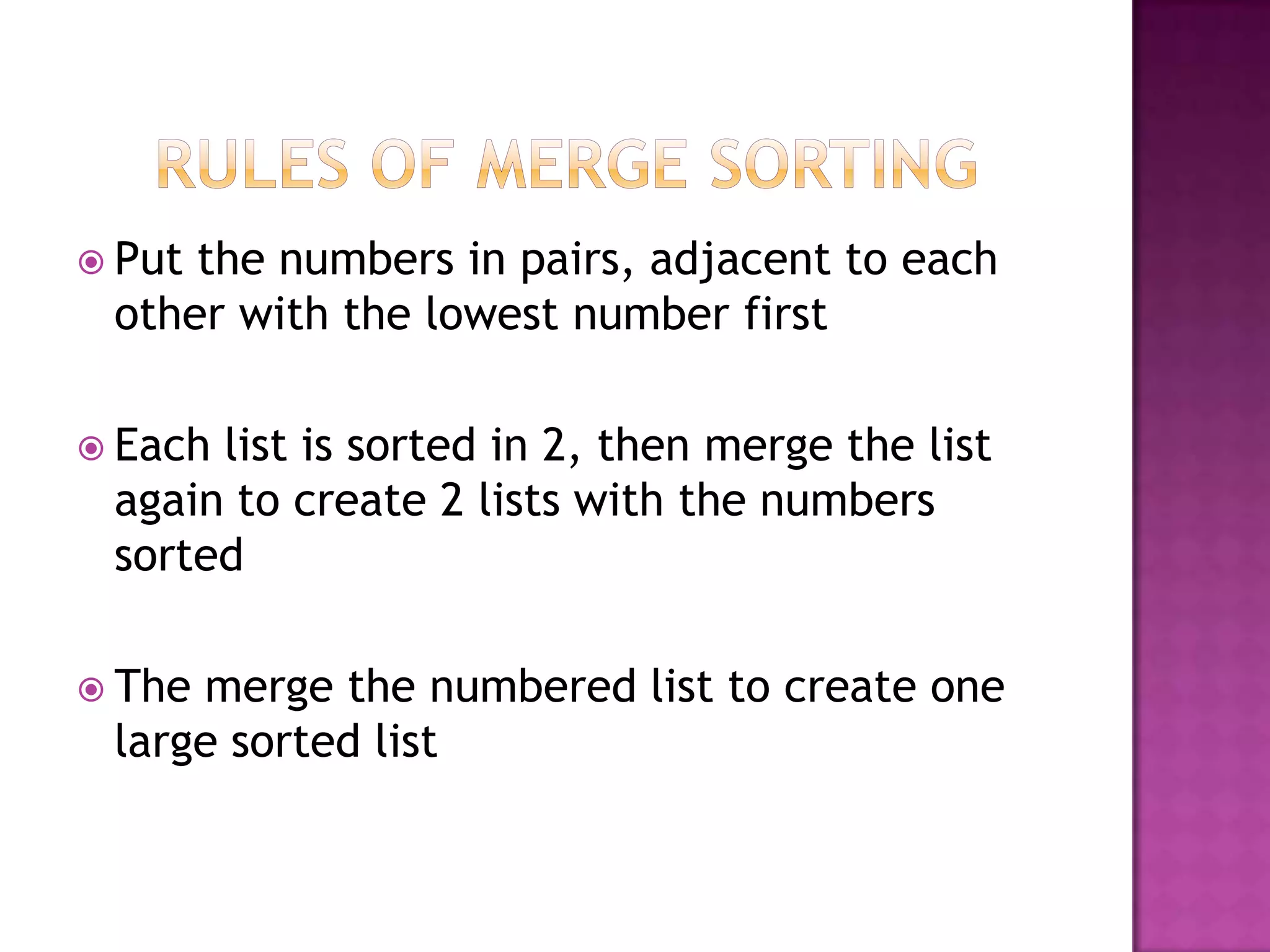 Merge sorting v2 | PPT