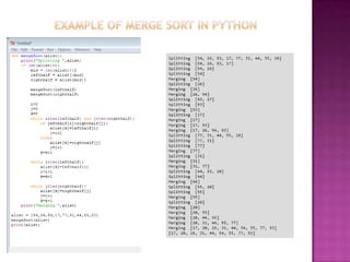 Merge sorting v2 | PPT