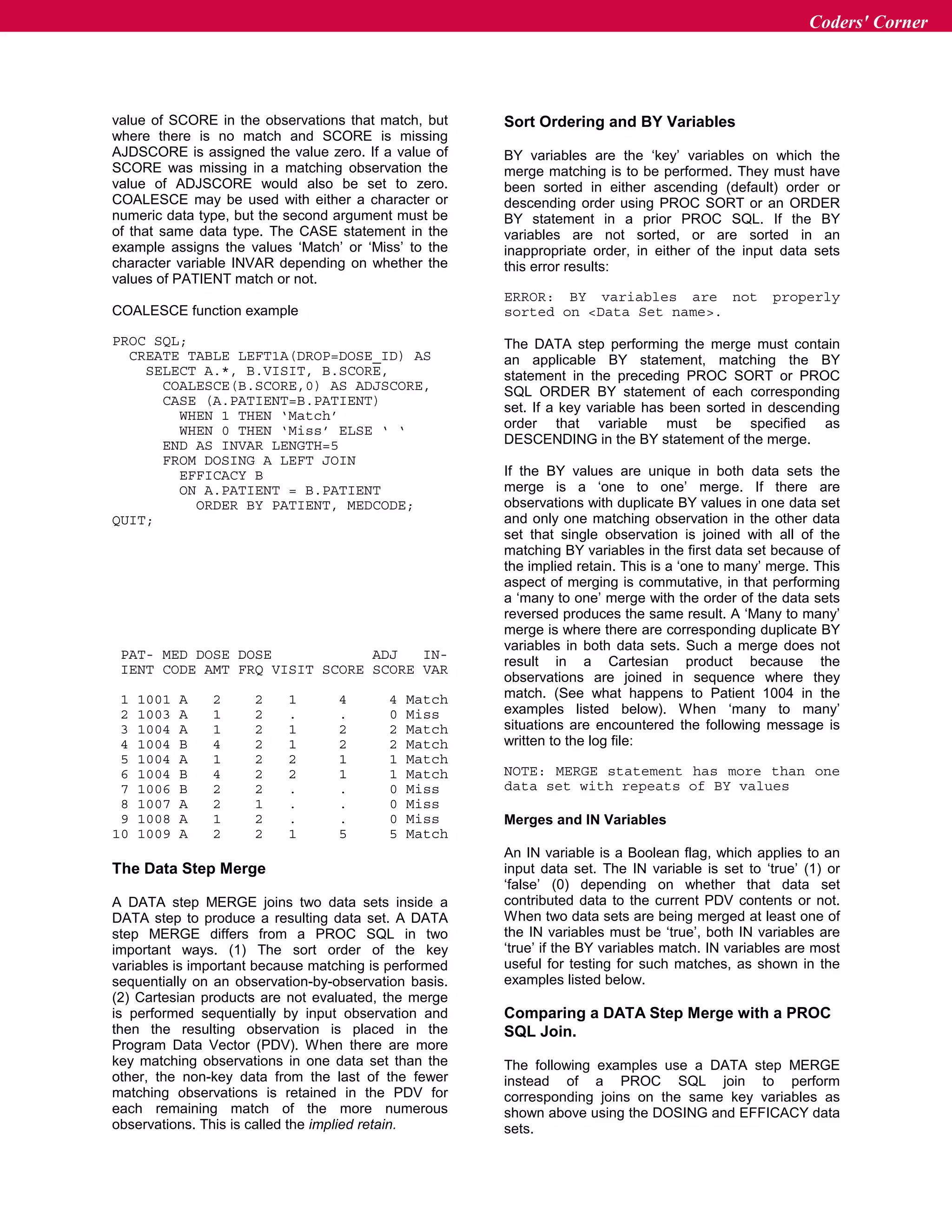 Merge vs sql join vs append (horizontal vs vertical) best | PDF