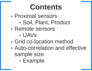 Merging Data Sources Proximal and Remote Sensing | PPT