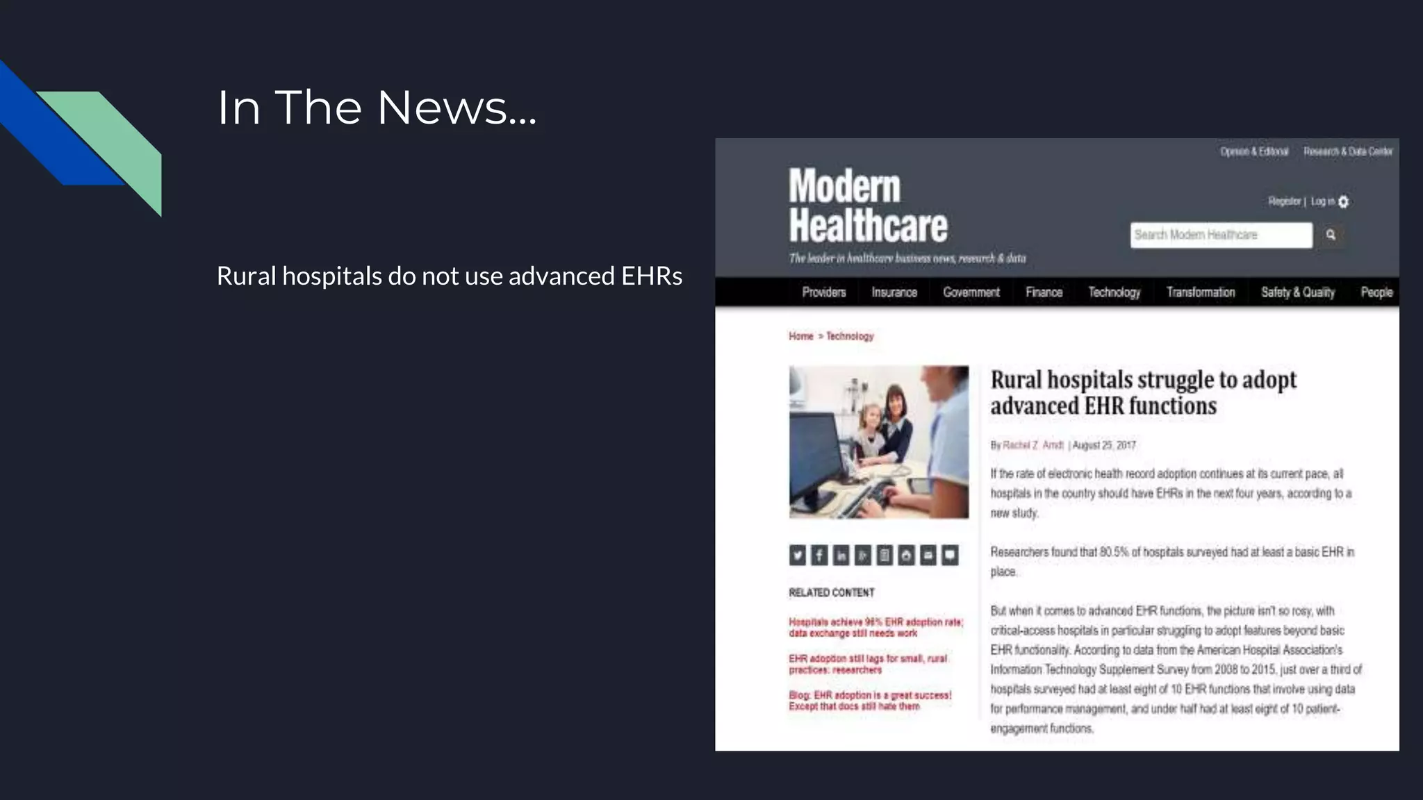 Merging electronic health records | PPTX | Healthcare Industry | Industries