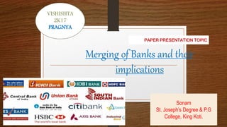 Merging of banks & their implications | PPTX