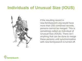 Merging People in FamilySearch Family Tree - Presentation | PDF