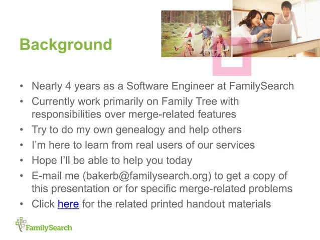Merging People in FamilySearch Family Tree - Presentation | PPT